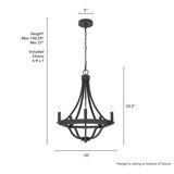 Hunter Perch Point Noble Bronze 5 Light Chandelier Ceiling Light ...