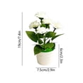 Artificial Flower Bonsai In White Pot Plastic Simulation Plant For Home ...