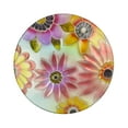 Alpine Corporation 18" Round Outdoor Birdbath Bowl Topper with Colorful ...