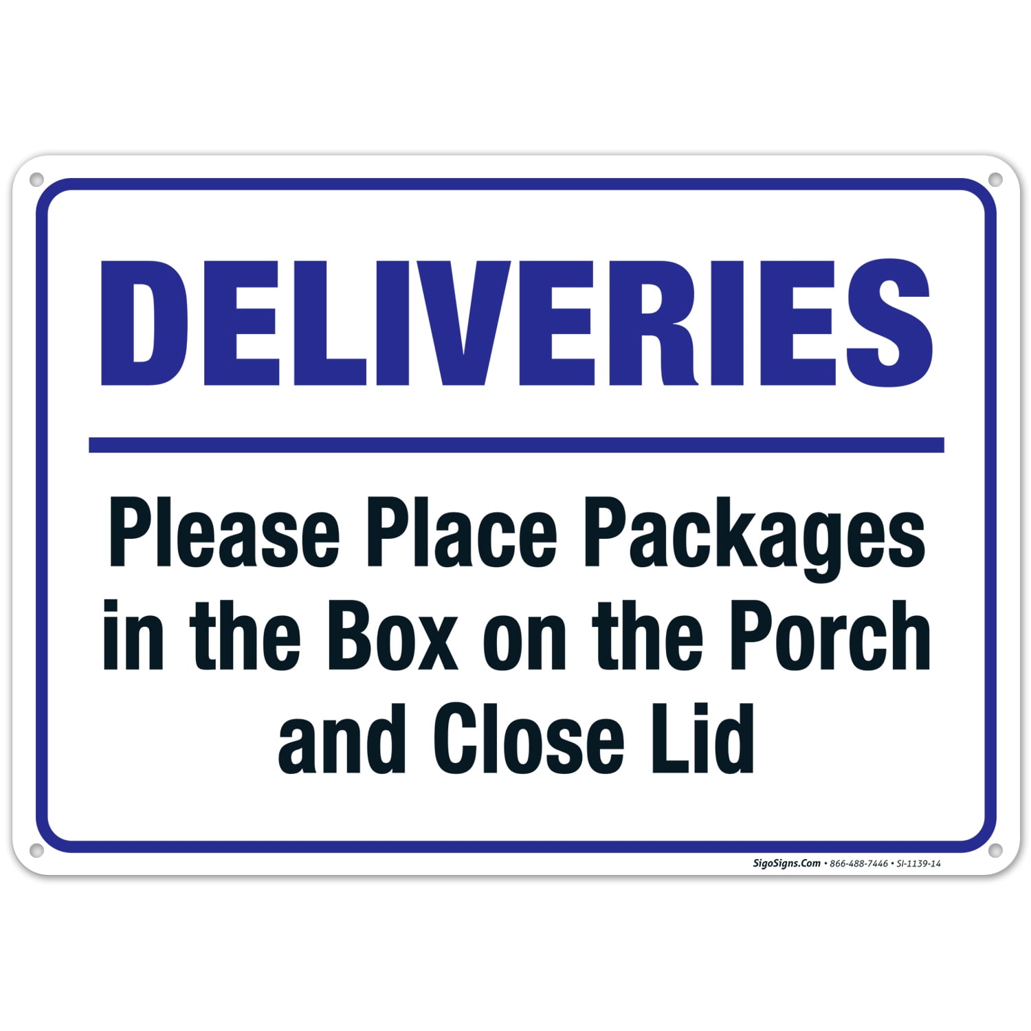Package Delivery Sign, Please Place Packages in The Box On Porch ...