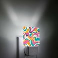Abstract Art Plug-in LED Night Lights Colorful Ripple Auto Dusk-to-Dawn ...