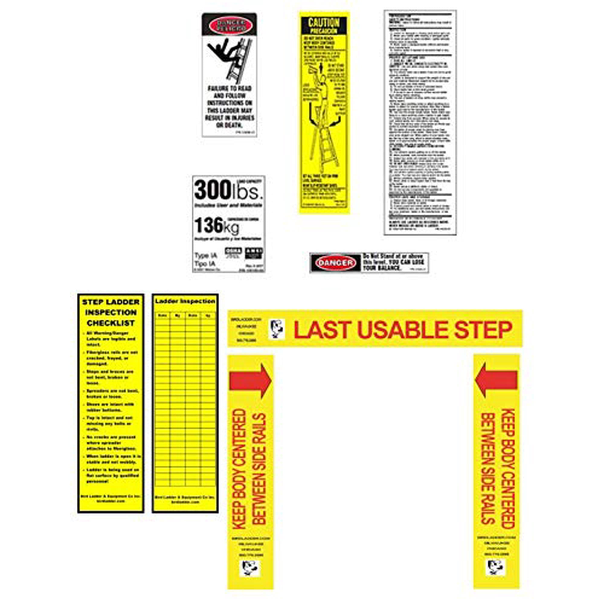 Click here for Unbranded 300 Lb. 1a Step Ladder Safety Label W/In... prices
