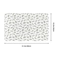 Bathroom Rugs Non Slip Washable - Black White Lines Cute Lizard Kitchen ...
