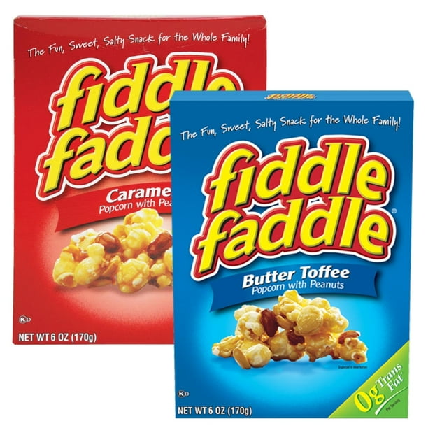 NS Fiddle Faddle Butter Toffee & Caramel Popcorn with Peanuts 6oz ...