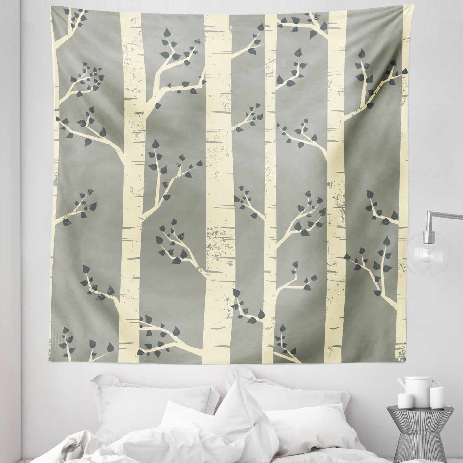 Birch Tapestry, Tree Branches Vintage Bohemian Contemporary ...