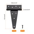 Uxcell 4 Pack T-Strap Door Hinges, 6" Wrought Tee Shed Gate Hinges Iron ...