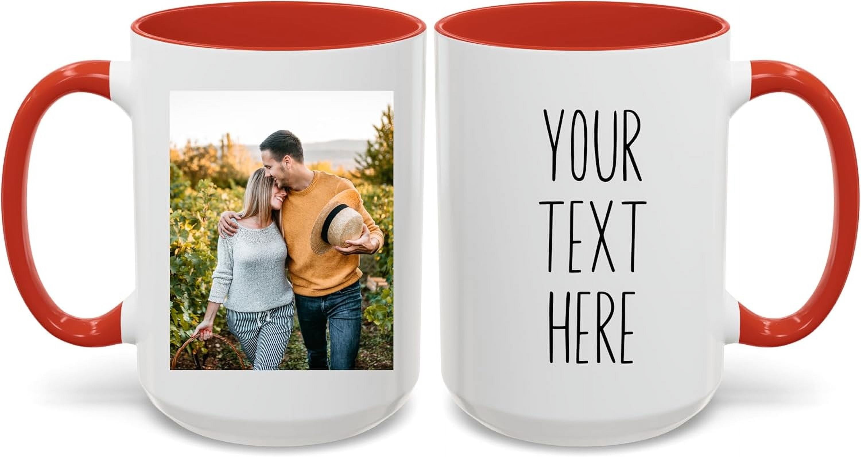 Custom Photo and Text Mug, Personalized Ceramic Coffee Mug with ...