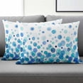 Blue Polka Dots Pillow Covers Set of 2, Watercolor Abstract Art ...