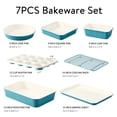 7-piece Nonstick Ceramic Baking Pans Set - Bakeware Sets Including ...