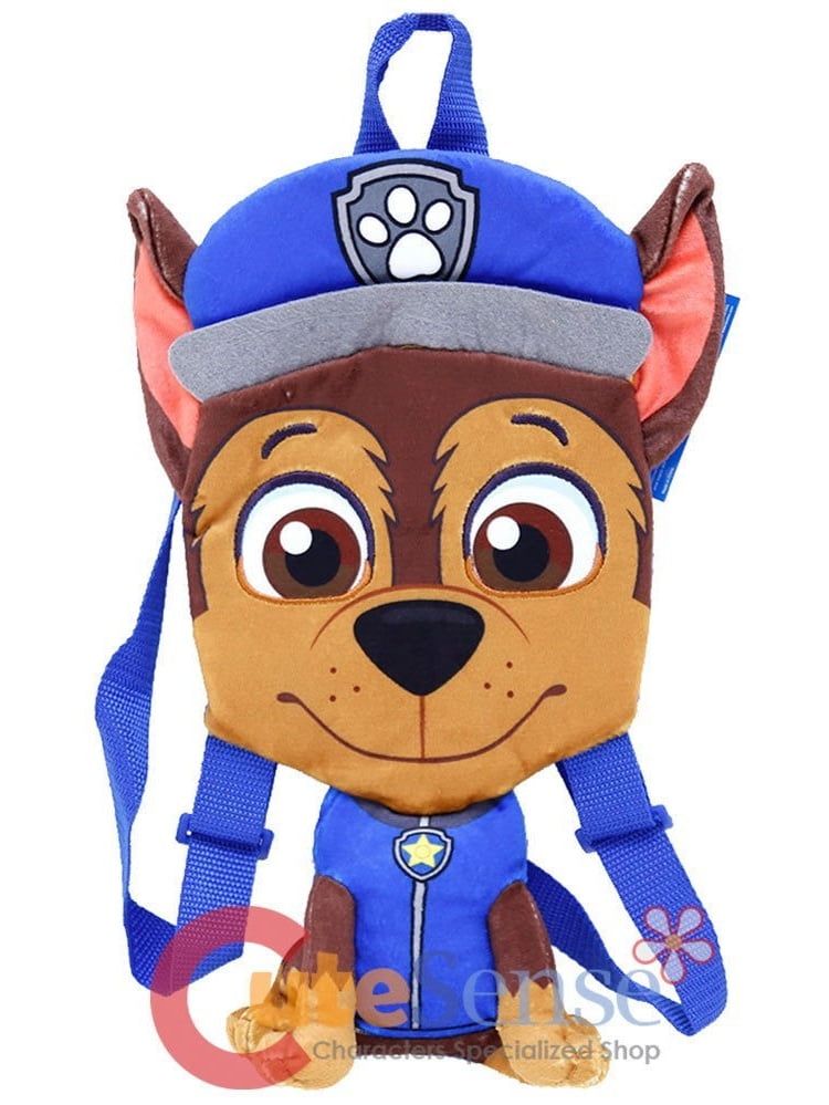 Plush Backpack - Paw Patrol - Chase 14" Flat Soft Bag 116972 - Walmart.com
