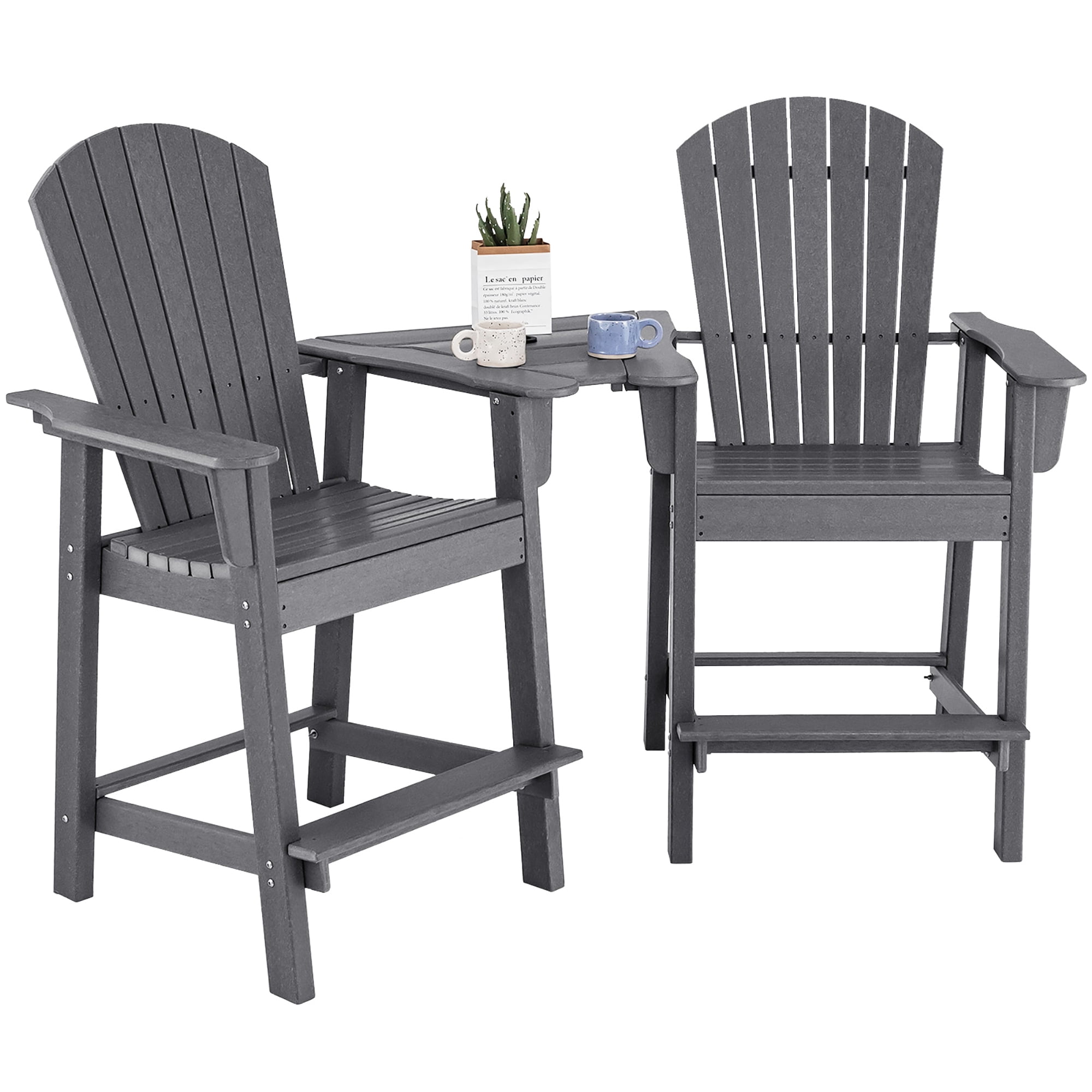 Click here for Costway 2pcs Hdpe Tall Adirondack Chair Barstools... prices