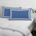 Blue Geometric Lumbar Pillow Covers 12x20 Inch, White Greek Key Design ...