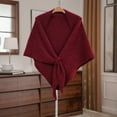 Aofany Knotted Triangle Wool Scarf for Women Wool Blend Shawl, All ...