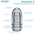 Intex Excursion 5 Inflatable Boat Set, Fits 5 Adults, Heavy Duty PVC ...