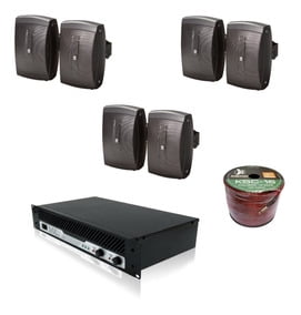 Yamaha Audio Instalación 6 Bocinas Yamaha NSAW150BL Amplificador Mx4 | Walmart en línea