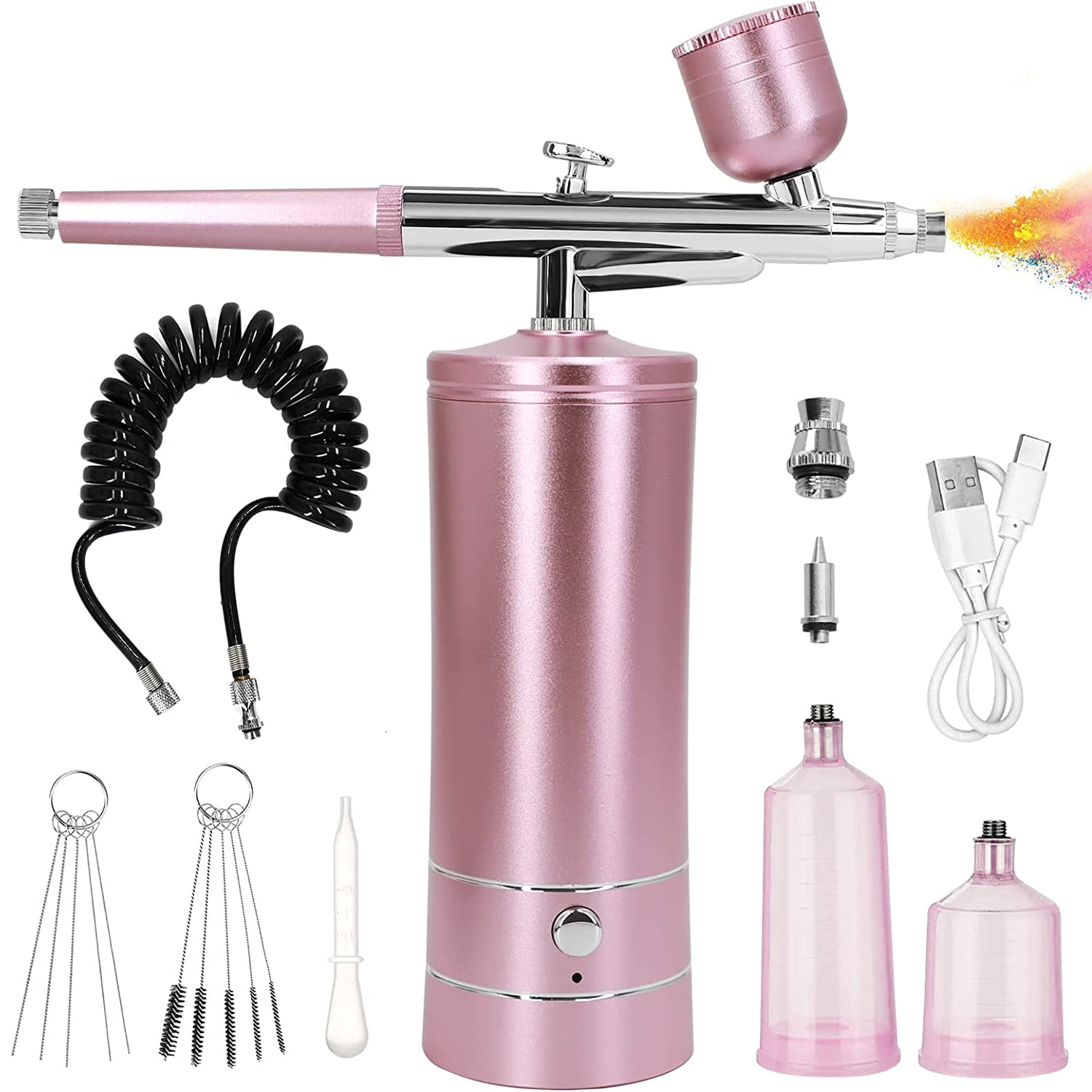 Prociv Airbrush Kit with Compressor, Auto Handheld Airbrush Gun with 0 ...