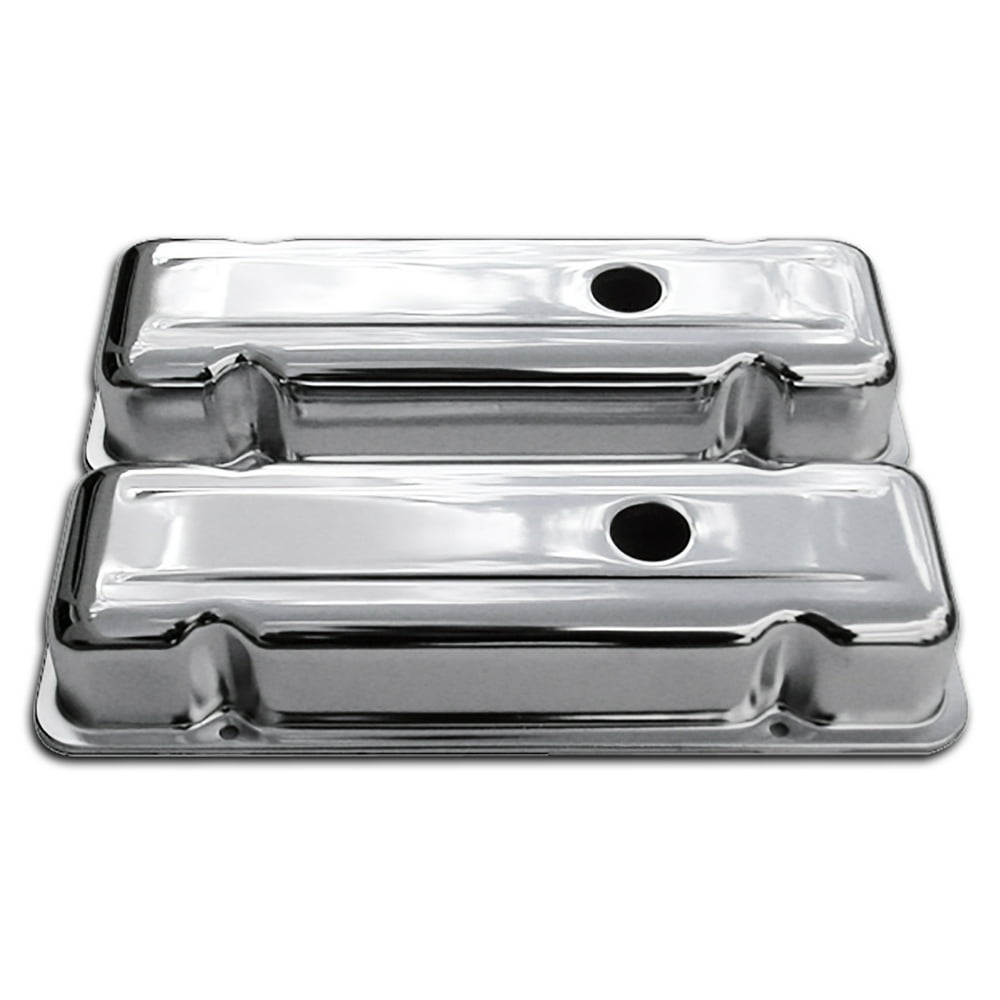 Fits 1980-1984 Chevy 229 3.8L V6 Engine Short Chrome Steel Valve Covers ...