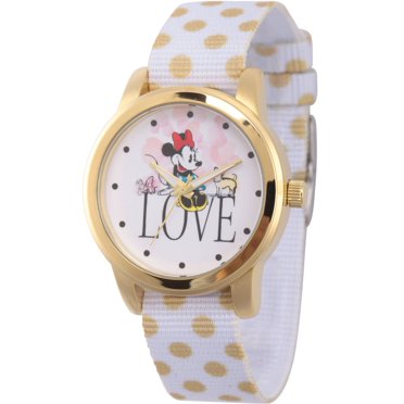 Disney Minnie Mouse Women's Gold Alloy Glitz Watch, 1-Pack - Walmart.com