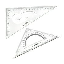 Uxcell Triangle Ruler Square Set 30/60, 45/90 Degrees 17cm/18cm ...
