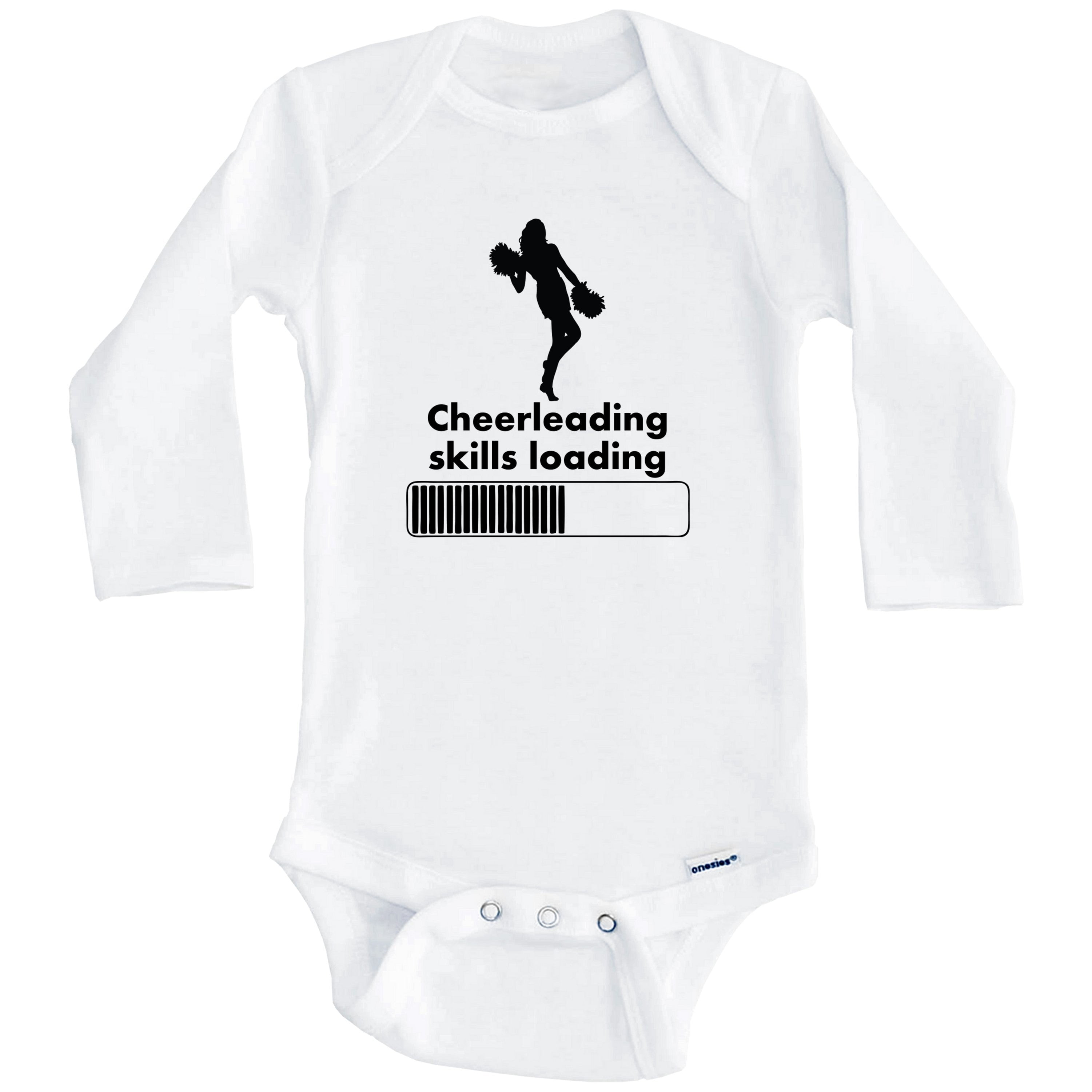 Cheerleading Skills Loading Funny Cheerleader One Piece Baby Bodysuit ...