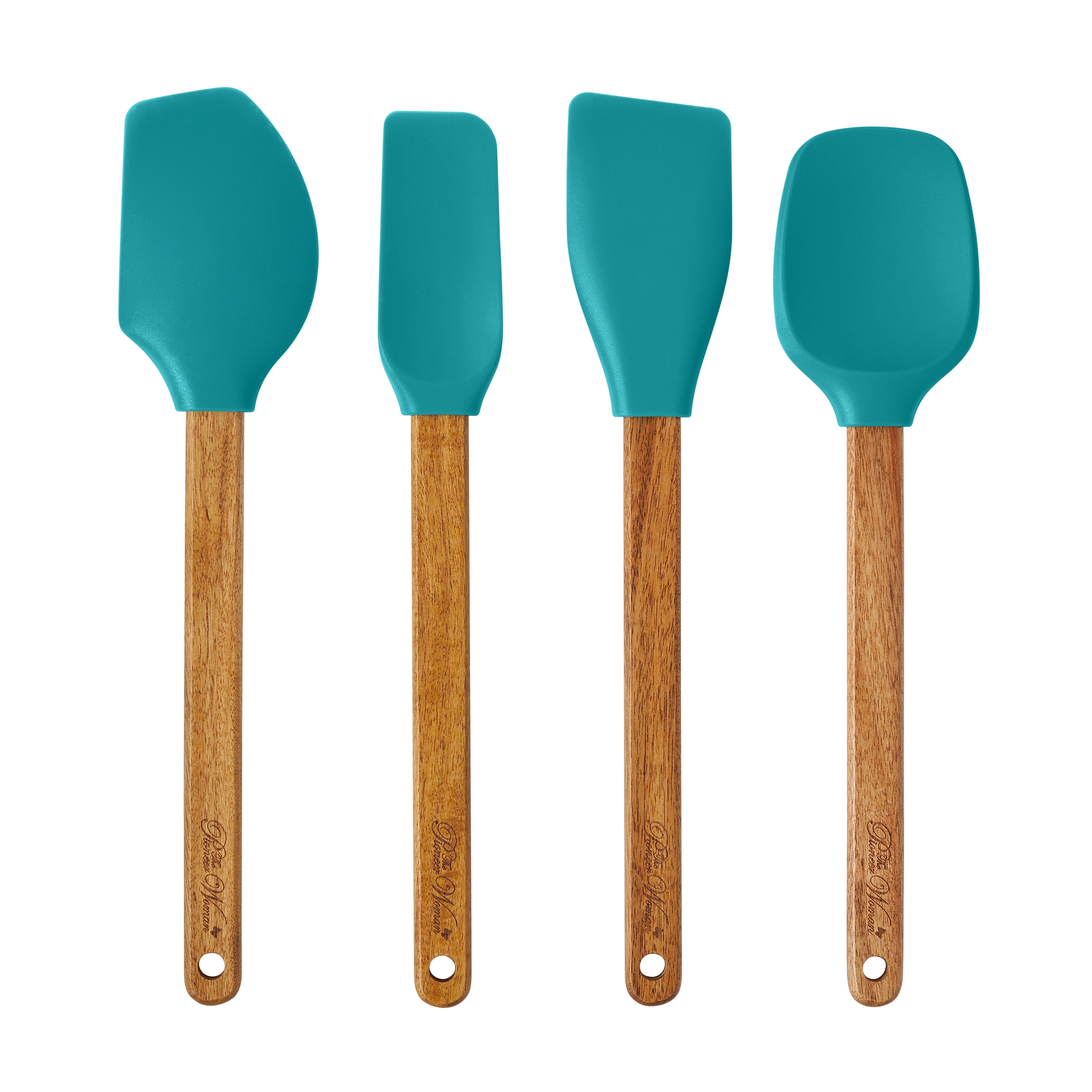 The Pioneer Woman 4-Piece Silicone Spatula Set, Teal - Walmart.com