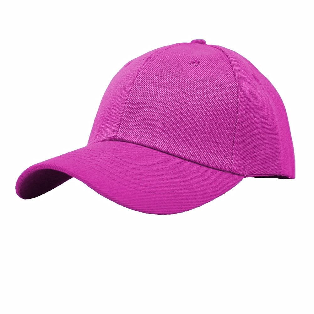 Glory Max Plain Solid Baseball Cap Sun Visor Adjustable Ball Hat Hot Pink - Walmart.com