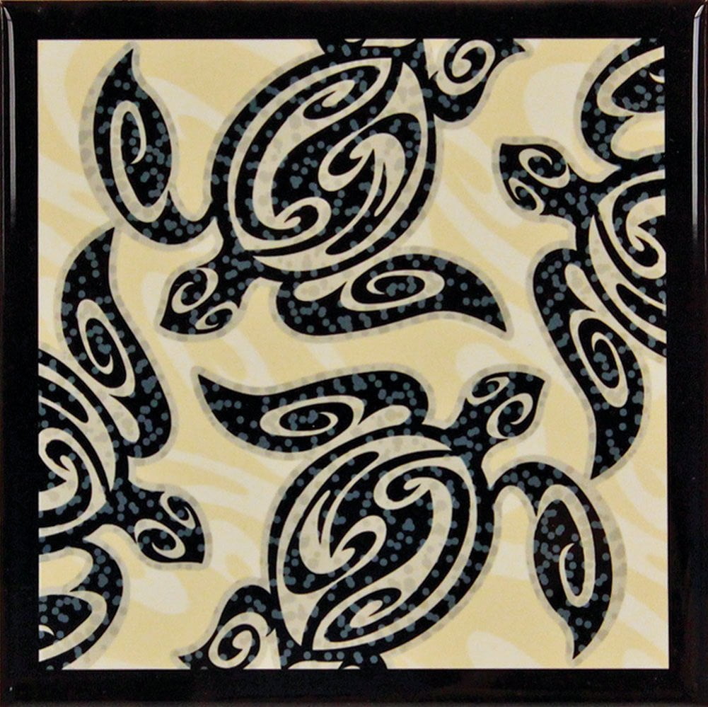 Islander Hawaii Ceramic Tile Trivet Tribal Honu Turtle - Walmart.com