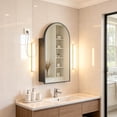 Black Medicine Cabinet Mirror with Power Outlet, for Left or Right ...