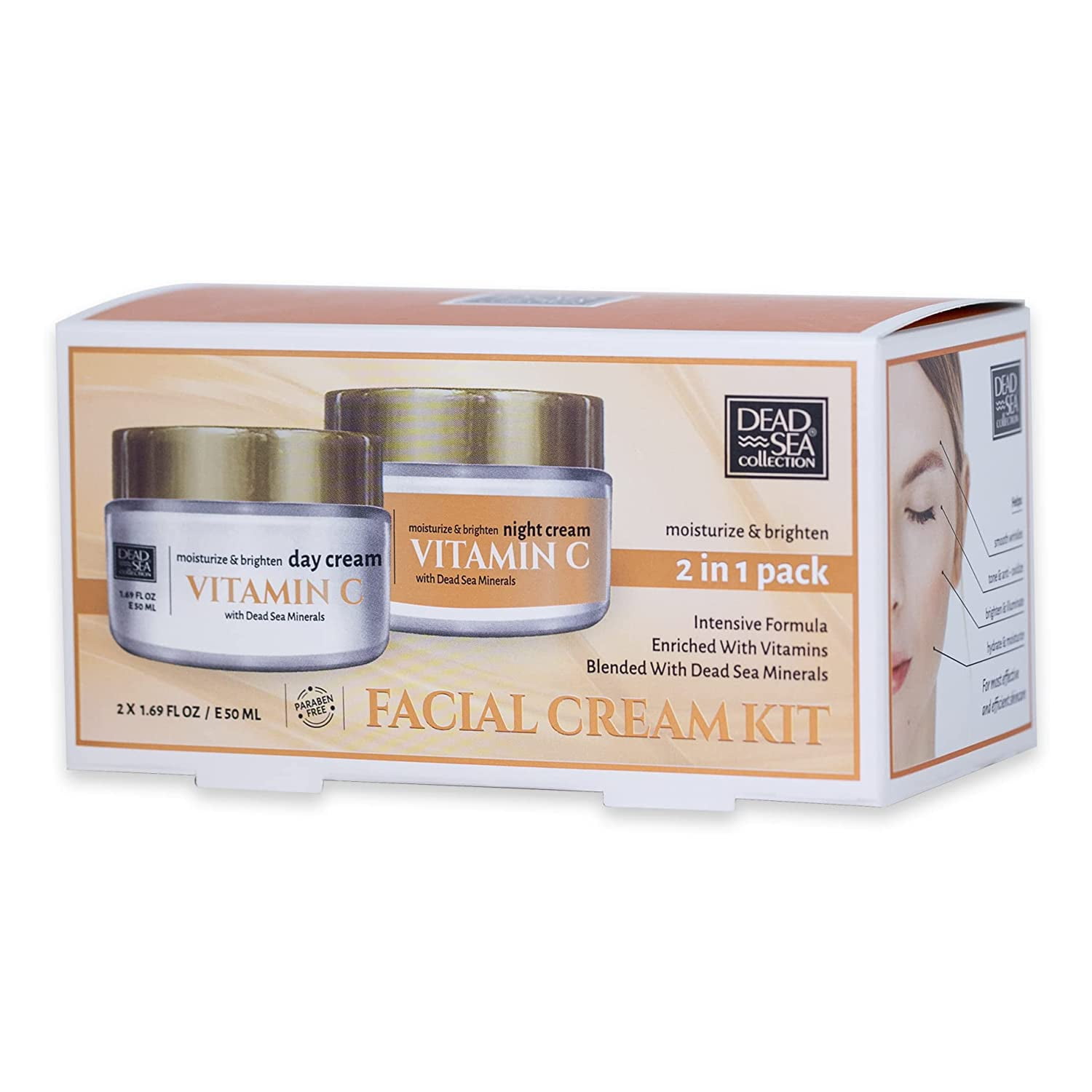 Dead Sea Collection Day And Night Cream Kit With Vitamin C Anti Aging