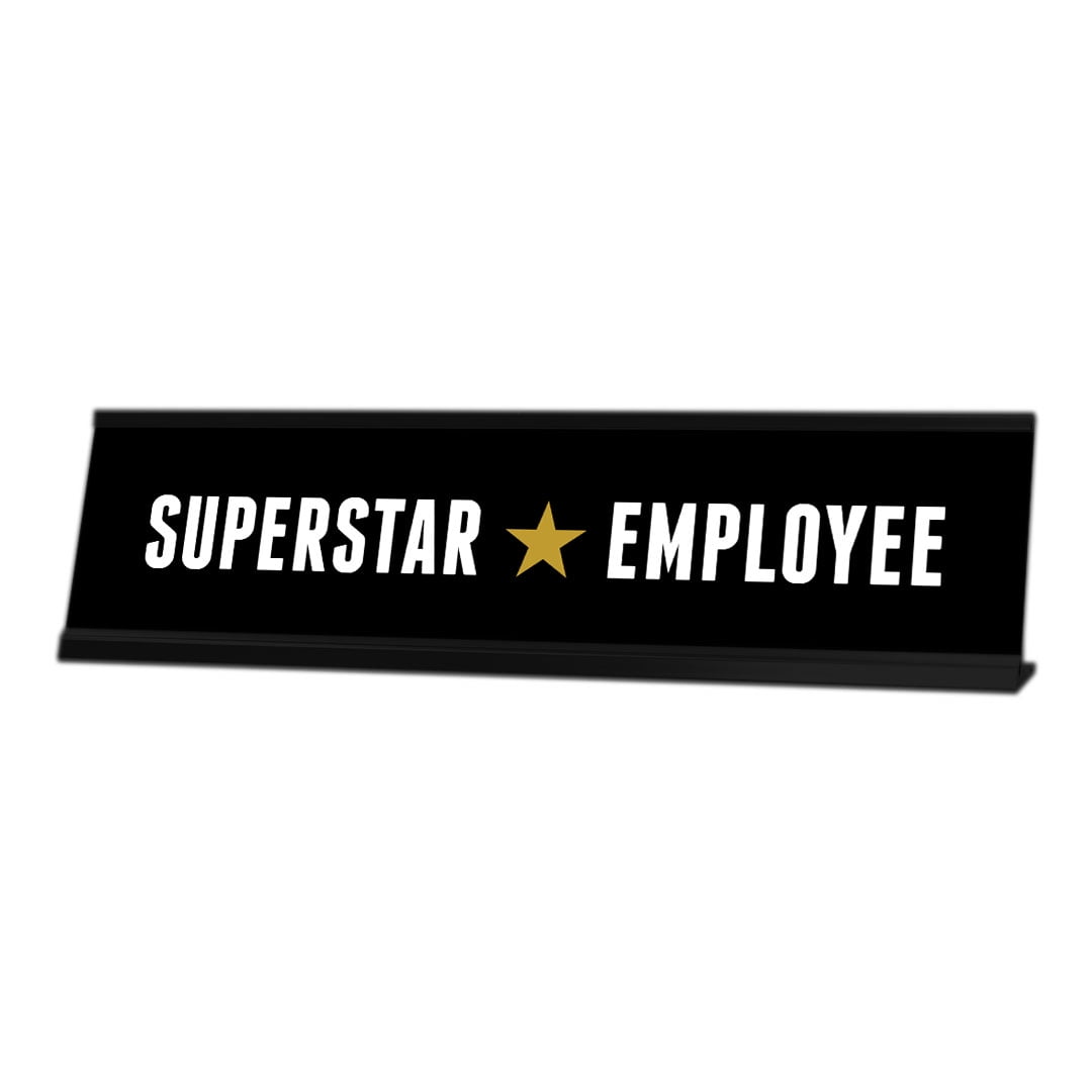 Superstar Employee, Star Black Frame, Desk Sign 2x8" - Walmart.com