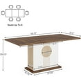 Tribesigns 55" Rectangular Dining Table for 4 to 6 People, Farmhouse ...