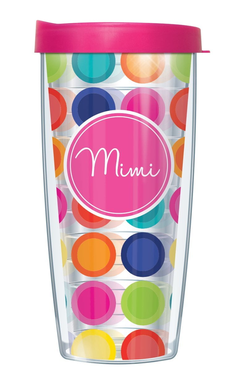 Signature Tumblers Mimi Hot Pink Insignia Wrap on Happy Circles 16 ...