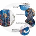 Coastal Turtle Bathroom Shower Curtains with 12 Hooks Polyester ...