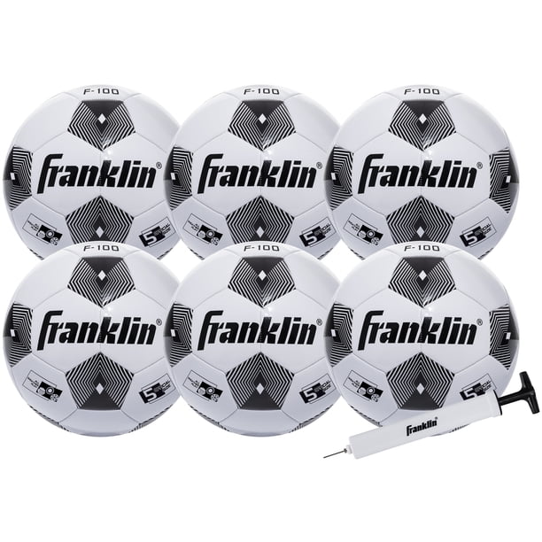Franklin Sports Comp 100 6-Pack of Soccerballs and Pump - Walmart.com