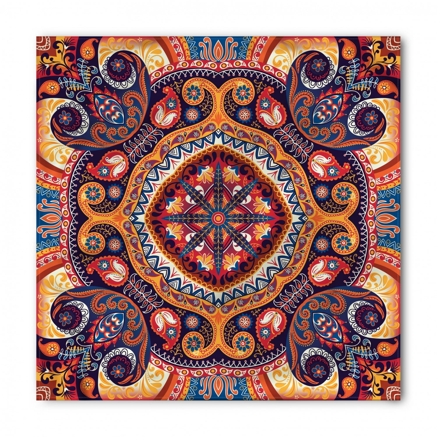 Paisley Bandana, Flower Rug, Unisex Head and Neck Tie, by Ambesonne ...