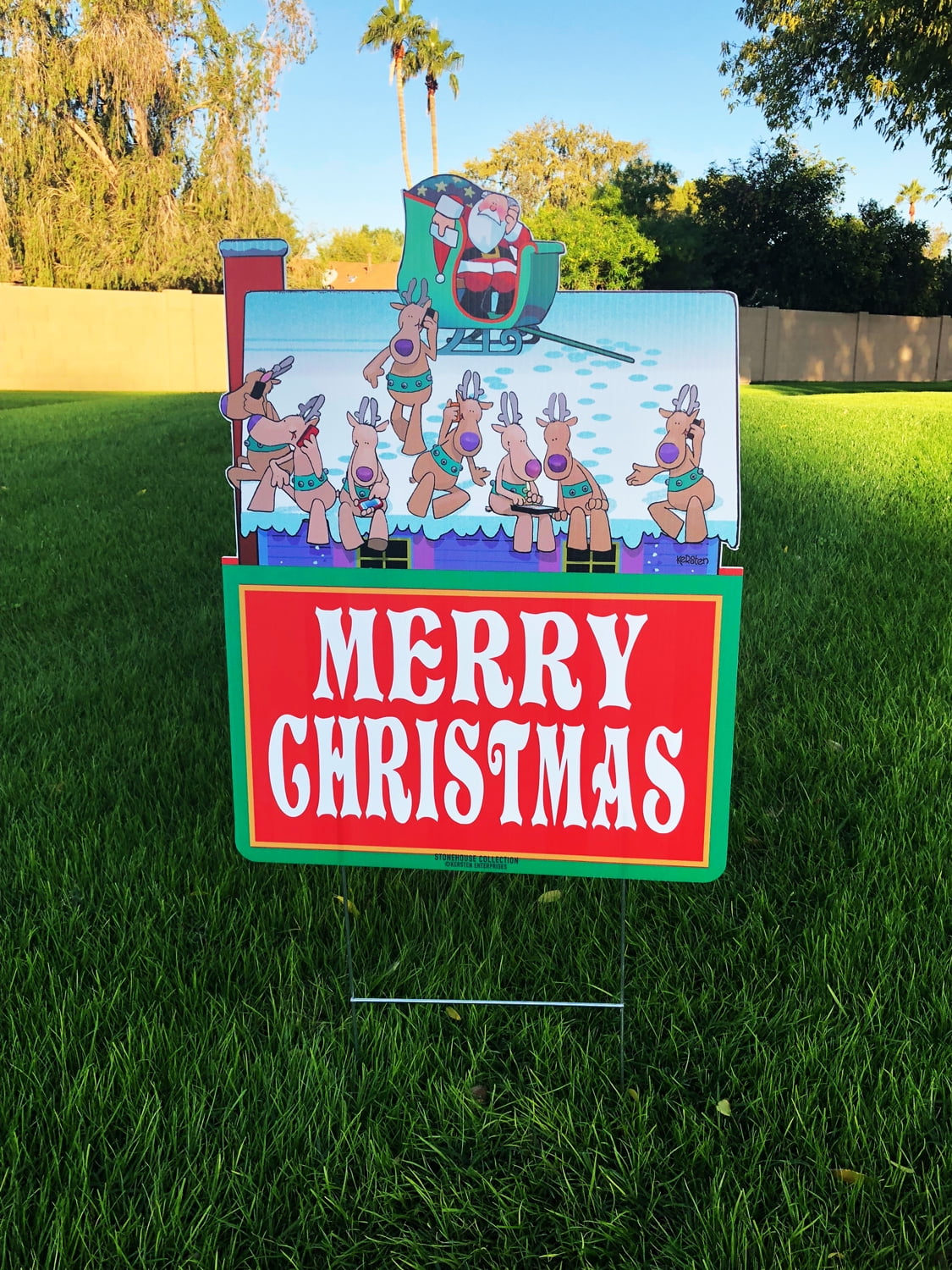 Funny Merry Christmas Yard Sign - Holiday Sign for the Yard - Walmart ...