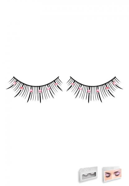 Black Baby Pink Rhinestone Eyelashes Style 486 - Walmart.com