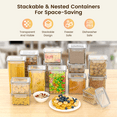 14 Pack Airtight Food Storage Containers with Lids, Plastic Kitchen and Pantry Organization ...