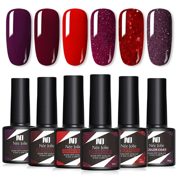 Gel Nail Polish Set, 6 Piece Solid Gel Polish Set - Walmart.ca