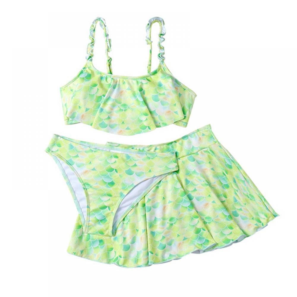 GYRATEDREAM Girls Summer Swimsuit 3 Piece Swimsuit Bikini Sets with ...