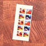 Barns USPS Postcard Rate Postage Stamps, Strip of 10, American History ...