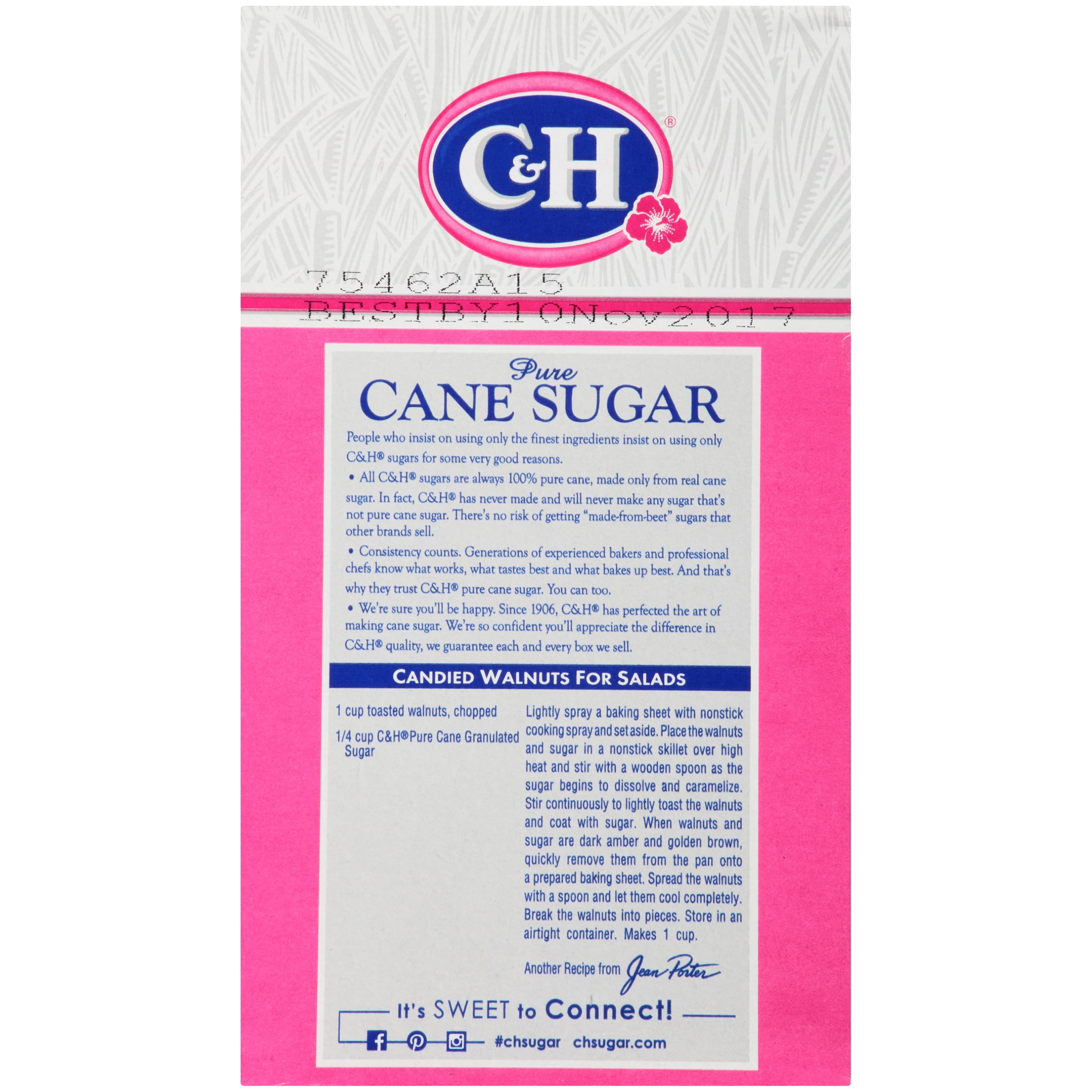 C&H Premium Pure Cane Granulated Sugar, 1 lb Box – Beauty Suppliers ...