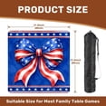 Mahjong Mat with Bag, 31.5 x 31.5 Inch Non Slip Patriotic Bow Stars ...