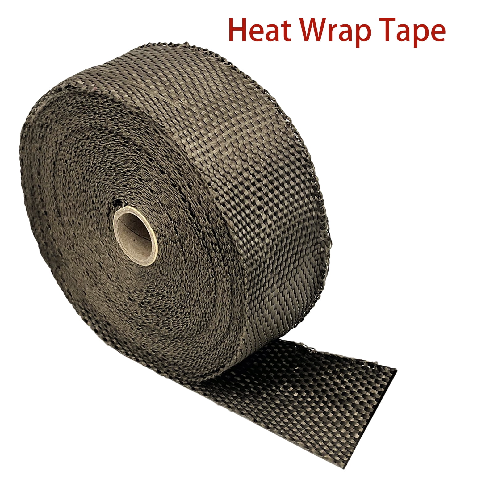 Jacgood 2-inch wideExhaust Heat Wrap Tape with 10 Ties Titanium Header ...