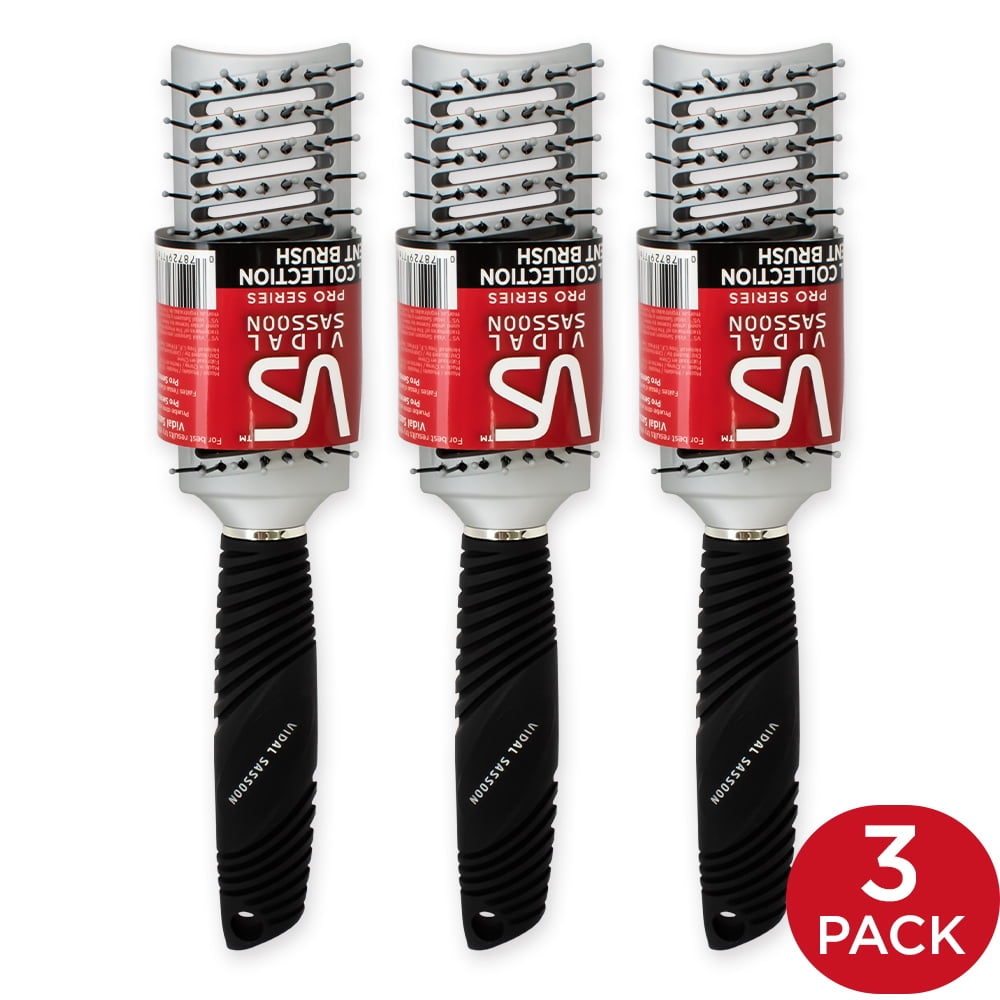 Vidal Sassoon Vented Hair Brush, 3 Pack Set - Walmart.com