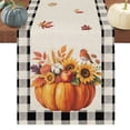 Autumn Maple Leaf Sunflowers Bird Table Runner 13x90in Non-Slip Cotton ...