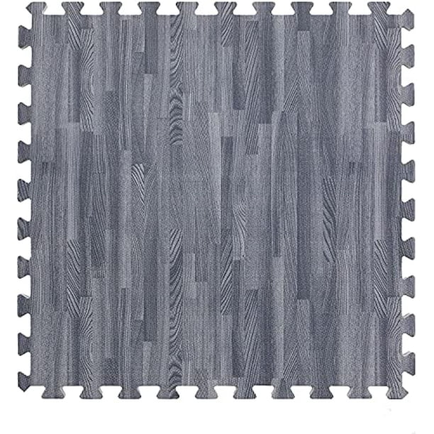 IncStores Premium Soft Wood Print Foam Flooring Tiles | Interlocking ...
