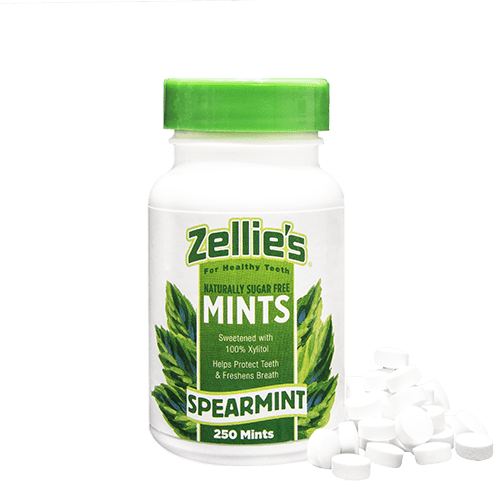 Zellie's Spearmint Xylitol Mints Jar 250 Ct - Walmart.com