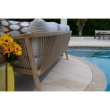 Contemporary Rimini 4-Piece Acacia Wood Outdoor Patio Sofa Set with ...