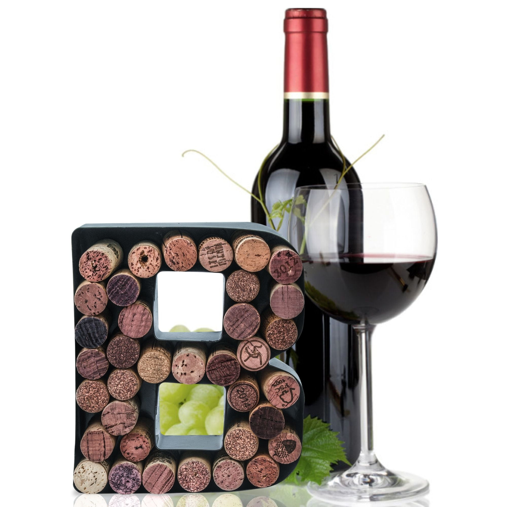 Made Easy Kit Metal Letter Wine Cork Savers Monogram w/ Free Wall Mount ...